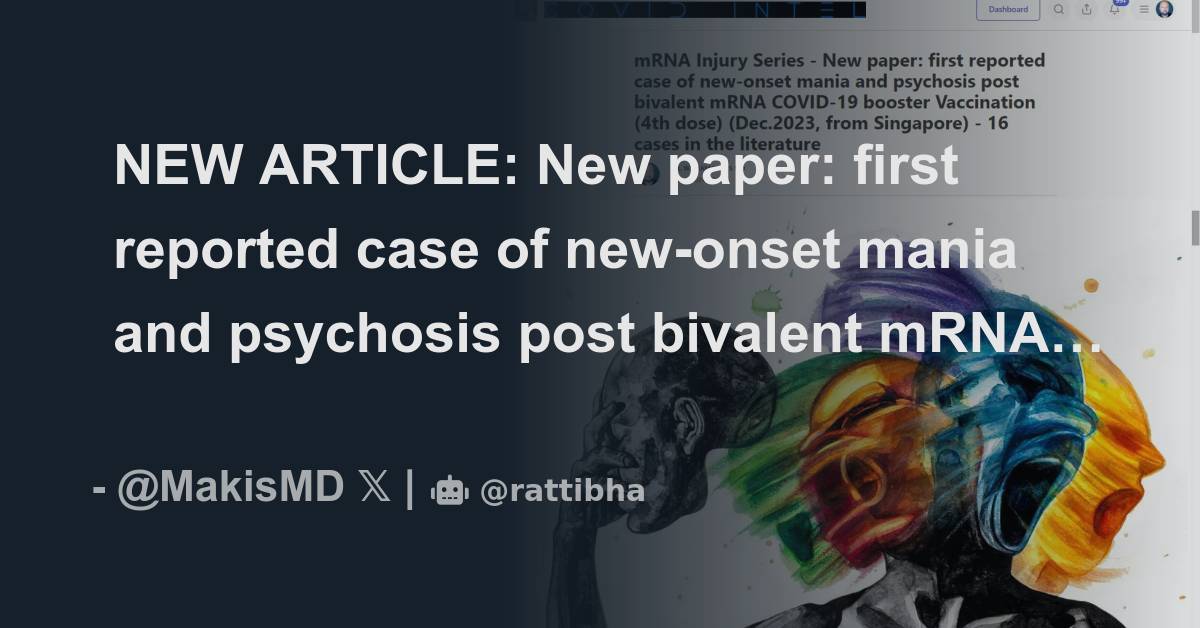 NEW ARTICLE: New paper: first reported case of new-onset mania and ...
