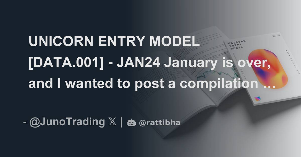 UNICORN ENTRY MODEL [DATA.001] - JAN24 January is over, and I wanted to ...