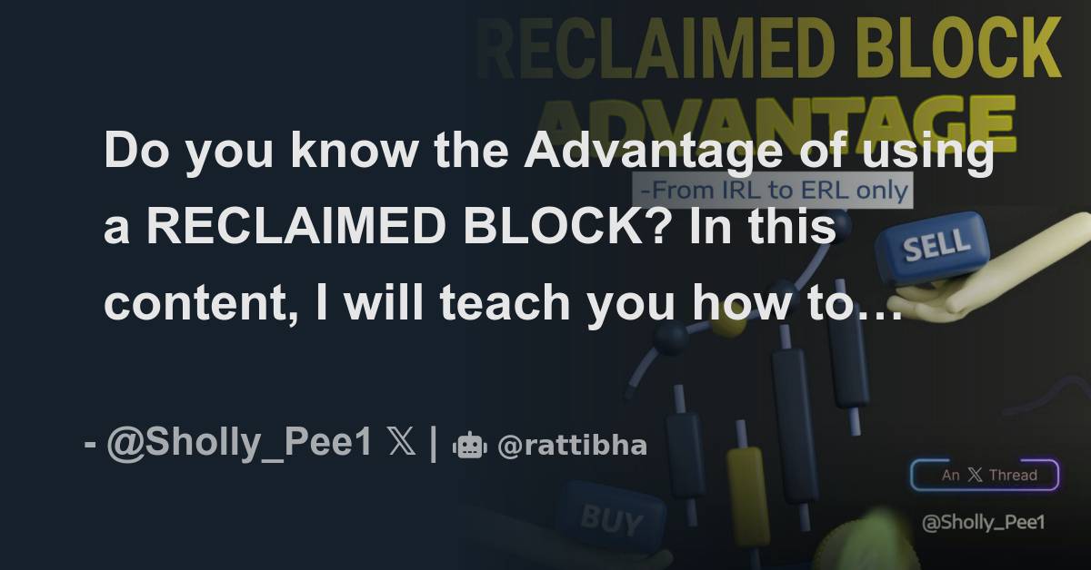 Do you know the Advantage of using a RECLAIMED BLOCK? In this content ...