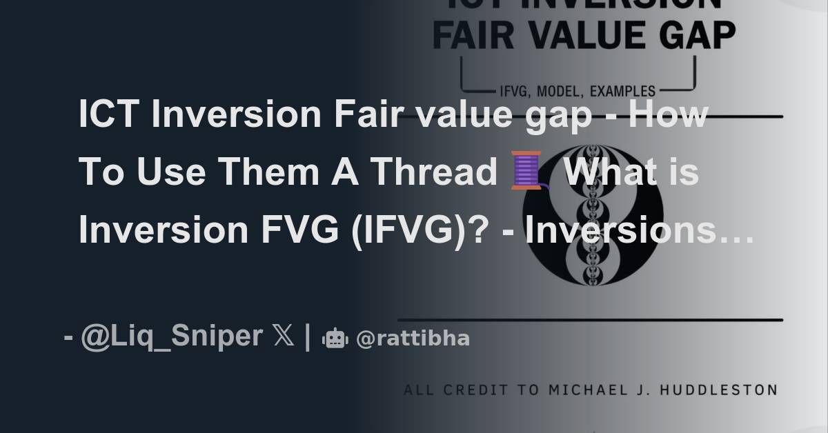 ICT Inversion Fair value gap - How To Use Them A Thread 🧵 - Thread from ...
