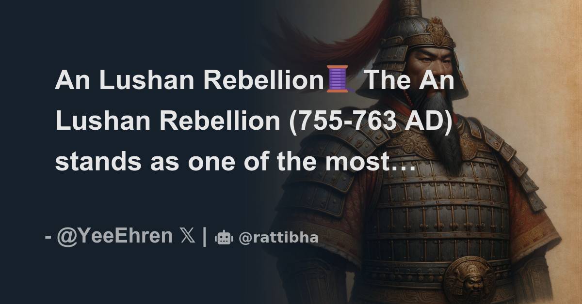 An Lushan Rebellion🧵 The An Lushan Rebellion (755-763 AD) stands as one ...