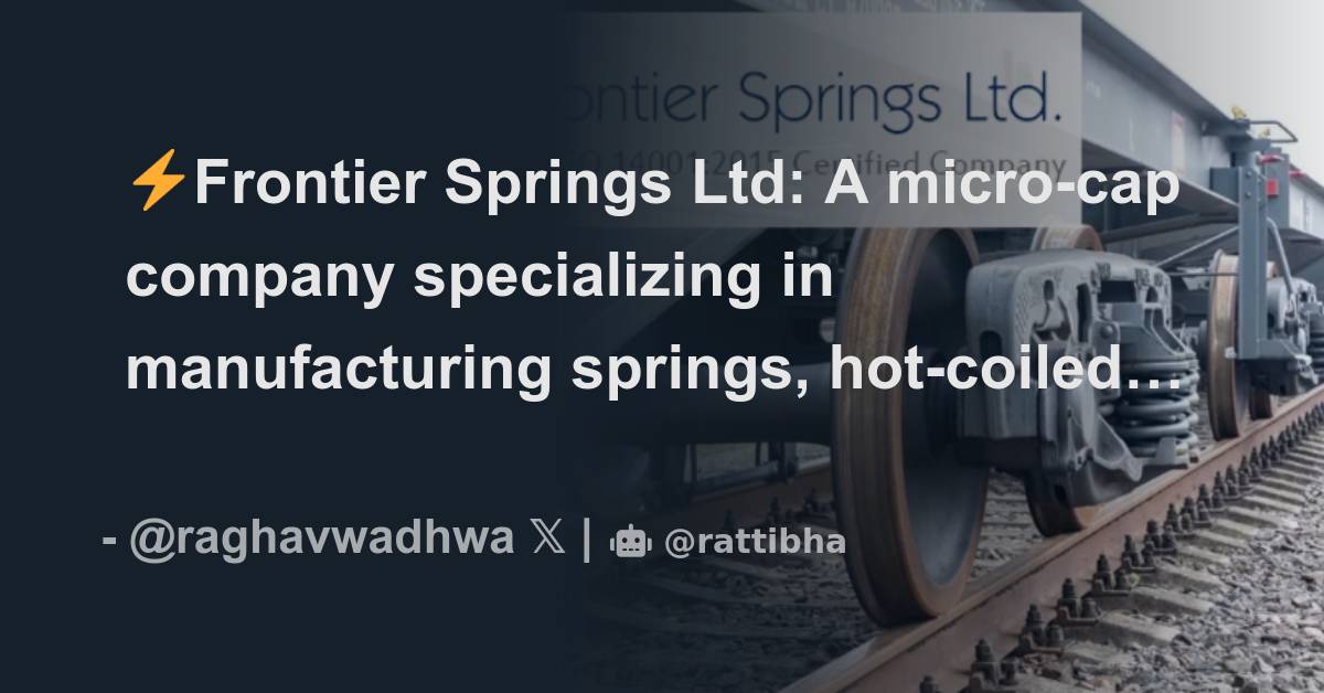 ⚡️Frontier Springs Ltd: A micro-cap company specializing in ...