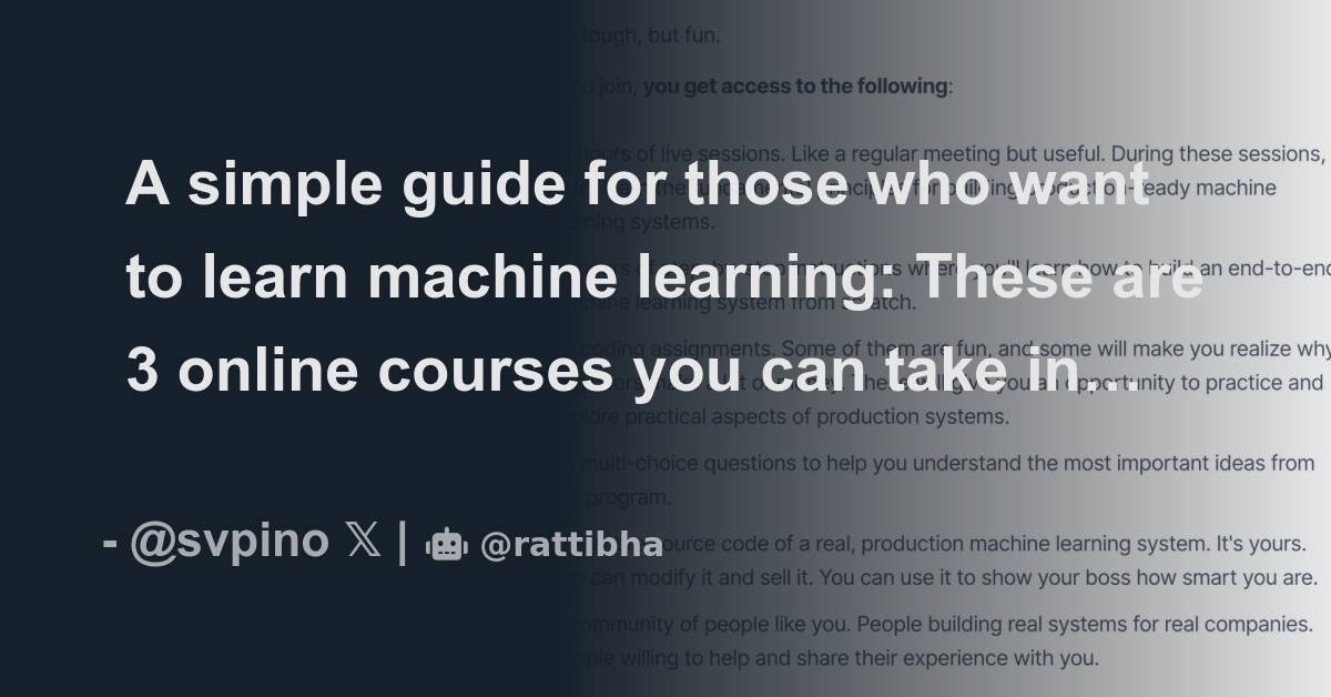 A simple guide for those who want to learn machine learning: These are ...