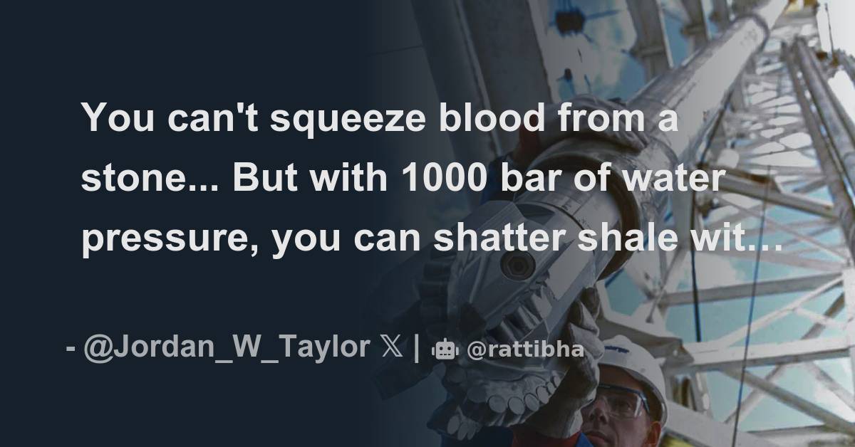 You can't squeeze blood from a stone... But with 1000 bar of water ...