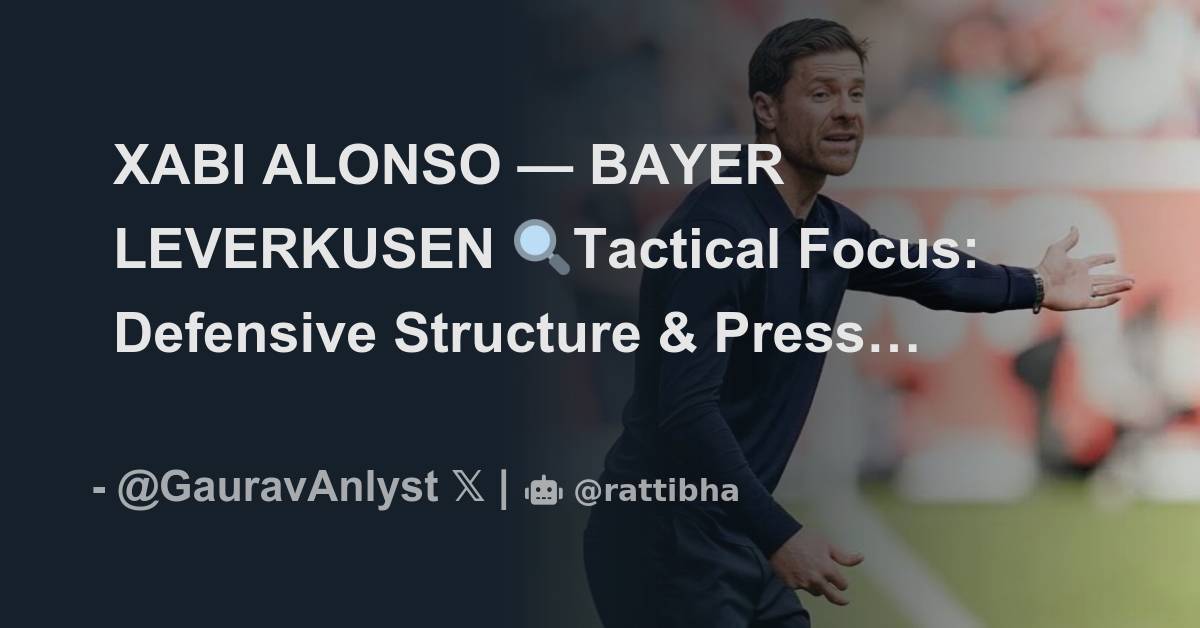 XABI ALONSO — BAYER LEVERKUSEN 🔍Tactical Focus: Defensive Structure & Press Organization ...