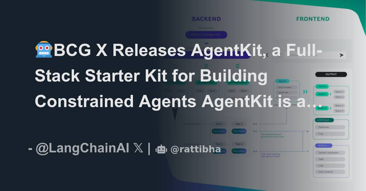 🤖bcg X Releases Agentkit A Full Stack Starter Kit For Building Constrained Agents Agentkit Is A