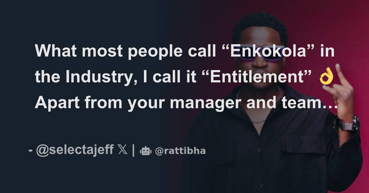 What most people call “Enkokola” in the Industry, I call it ...