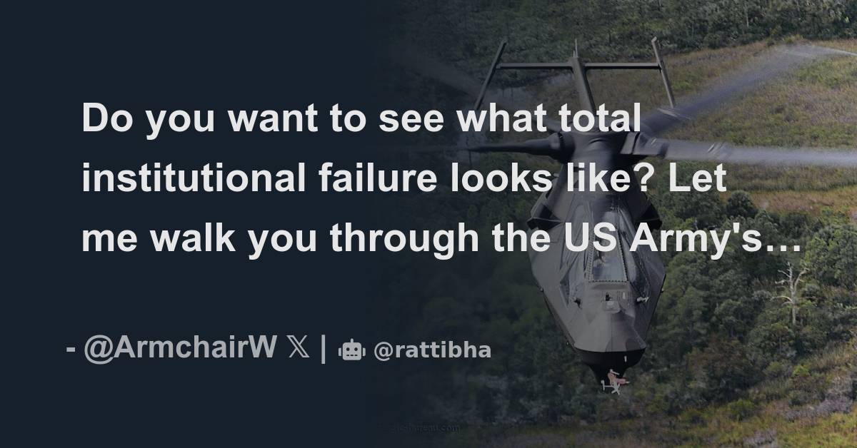 Do you want to see what total institutional failure looks like? Let me ...