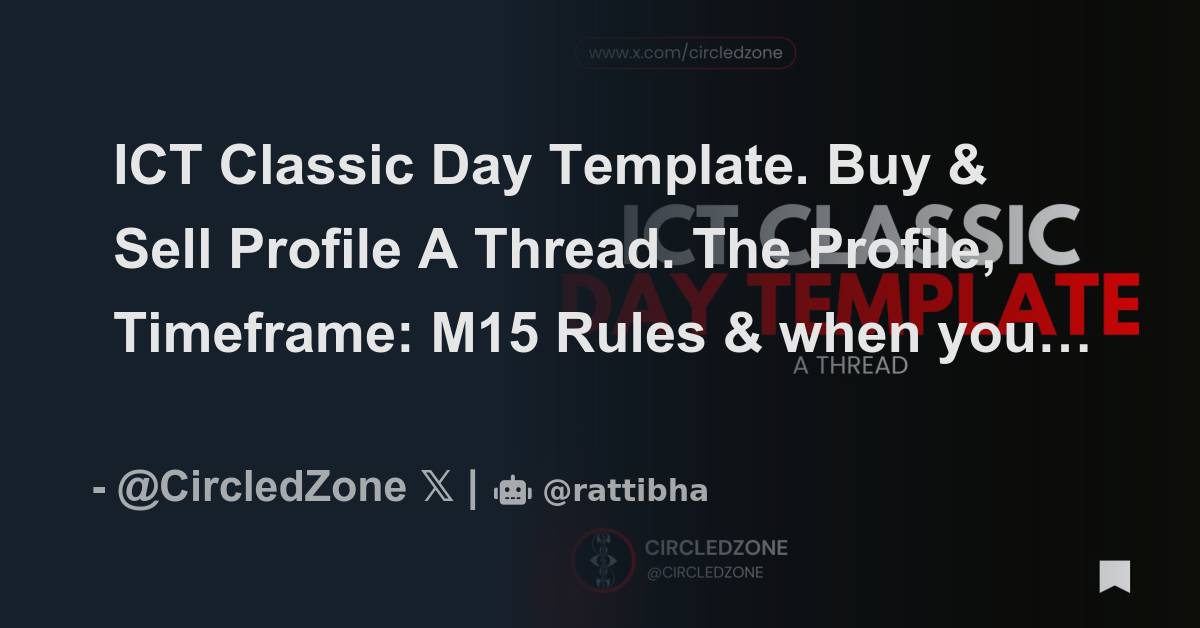 ICT Classic Day Template. Buy & Sell Profile A Thread. - Thread from ...