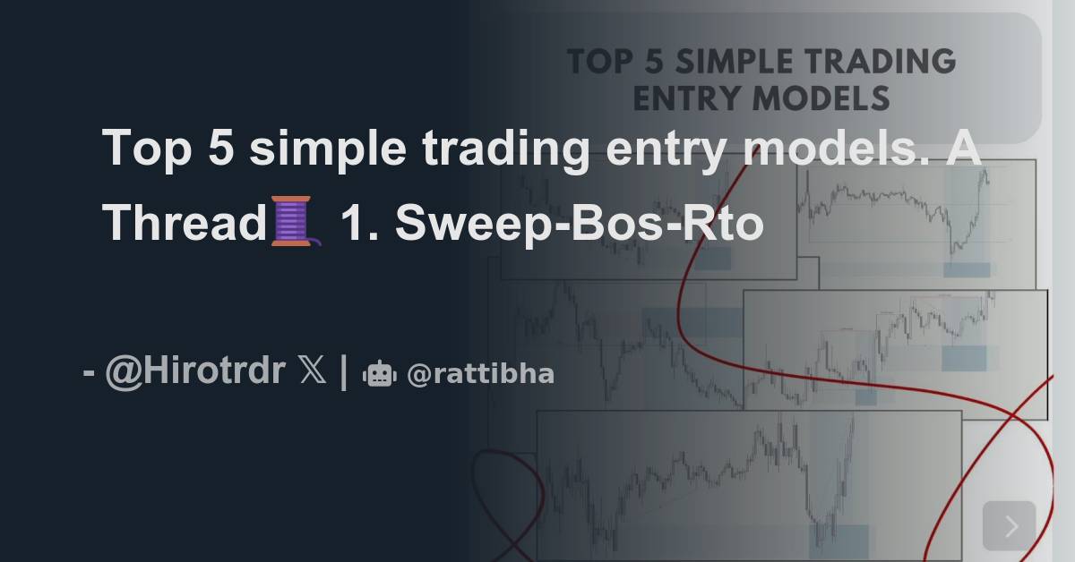 Top 5 simple trading entry models. A Thread🧵 - Thread from Hiro ...
