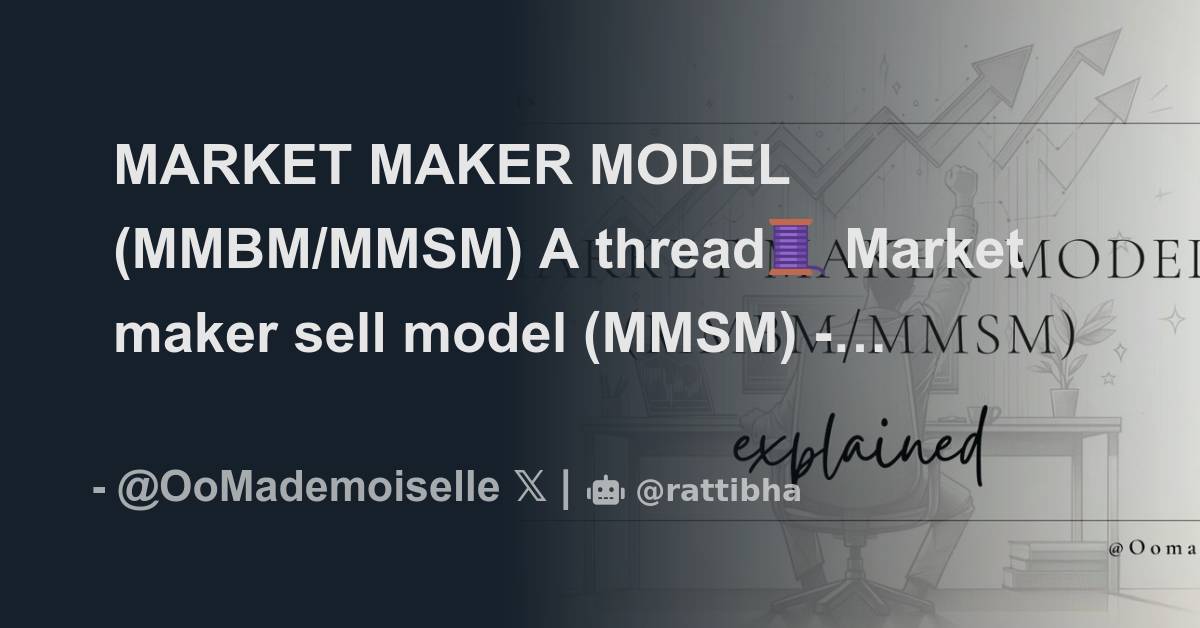 MARKET MAKER MODEL (MMBM/MMSM) A thread🧵 - Thread from Mademoiselle ...