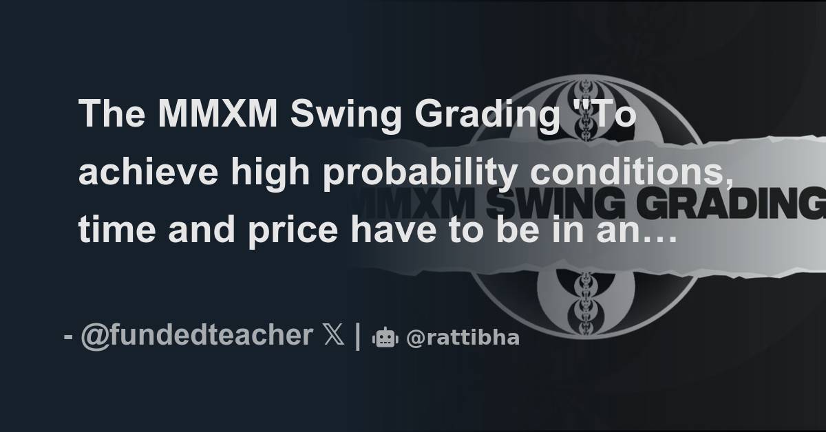 The MMXM Swing Grading ''To achieve high probability conditions, time ...