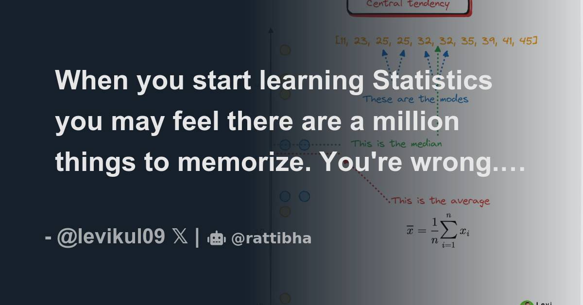When you start learning Statistics you may feel there are a million ...