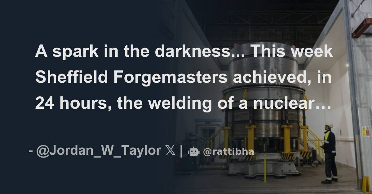 A spark in the darkness... This week Sheffield Forgemasters achieved ...