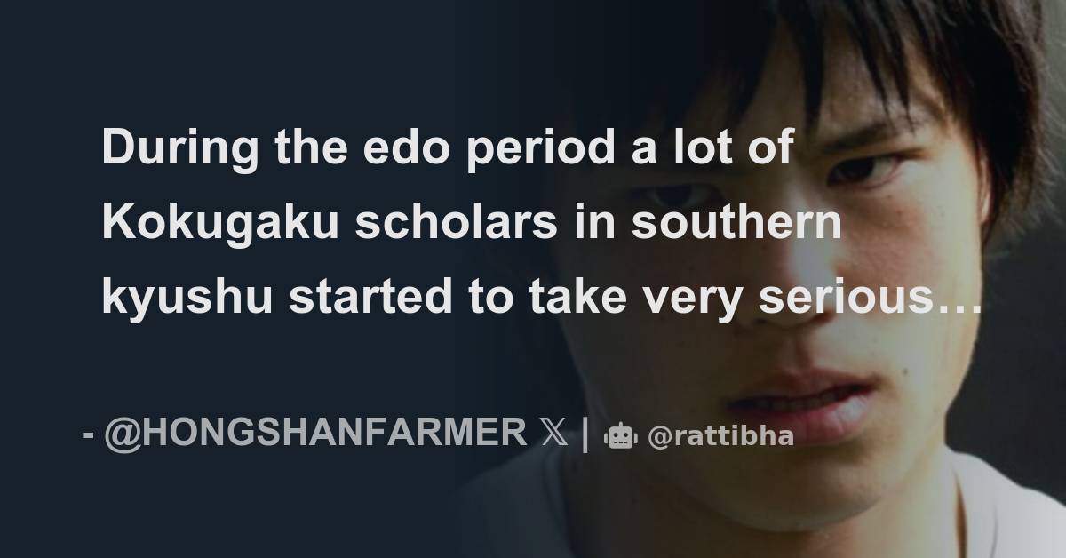 During the edo period a lot of Kokugaku scholars in southern kyushu ...