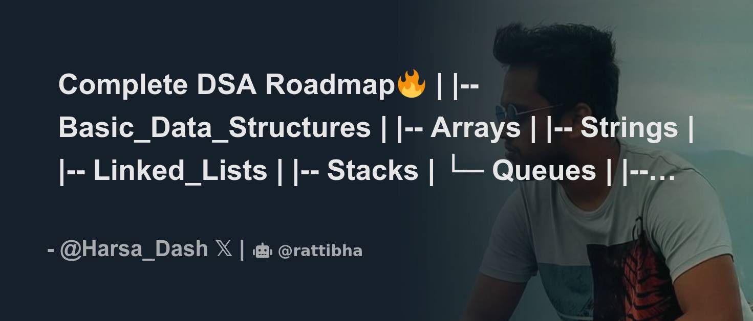 Complete DSA Roadmap🔥 | |-- Basic_Data_Structures | |-- Arrays | |-- Strings | |-- Linked_Lists ...