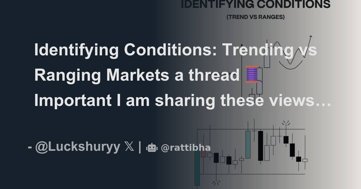Identifying Conditions: Trending vs Ranging Markets a thread 🧵 - Thread ...