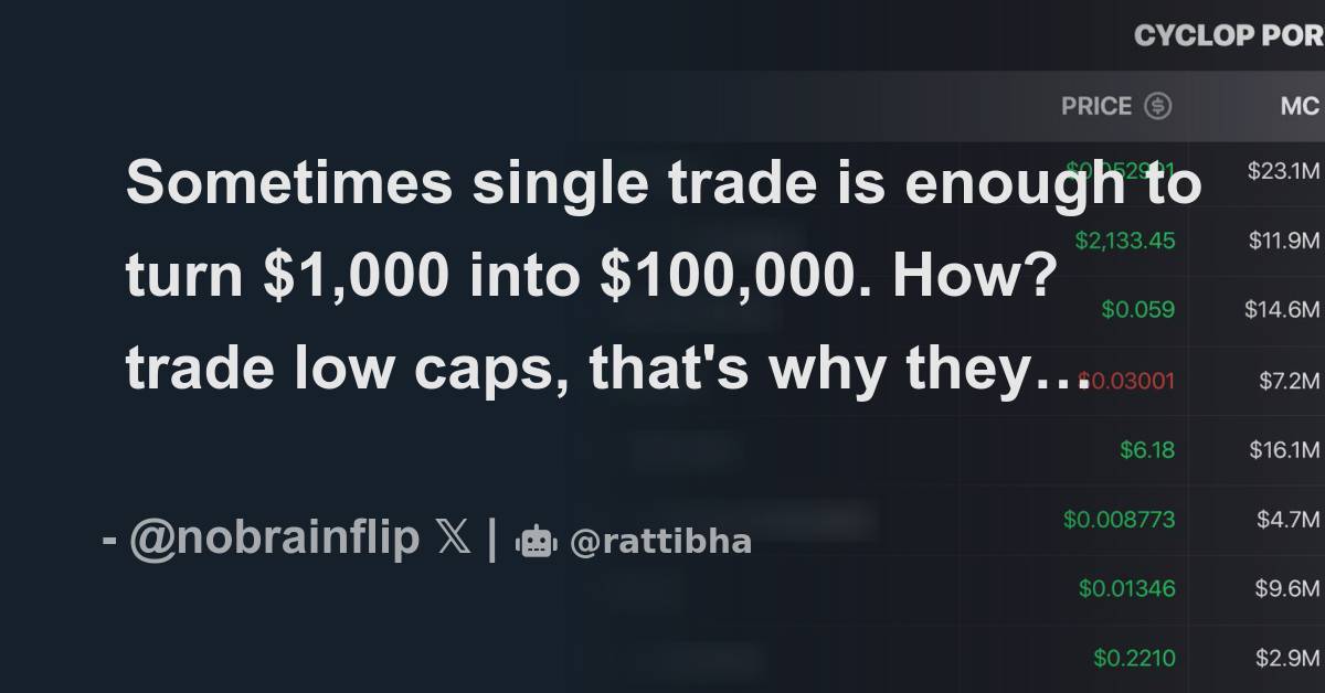 Sometimes single trade is enough to turn $1,000 into $100,000. How ...