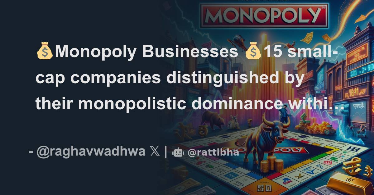 💰Monopoly Businesses 💰15 small-cap companies distinguished by their ...