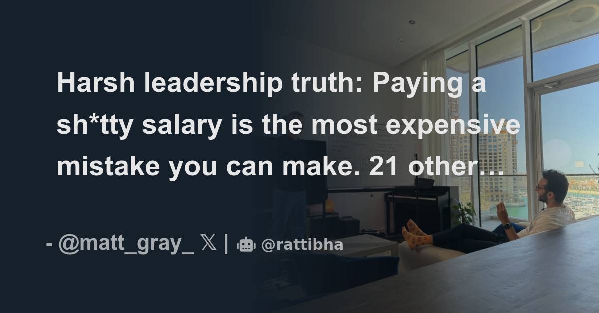 Harsh leadership truth: Paying a sh*tty salary is the most expensive ...