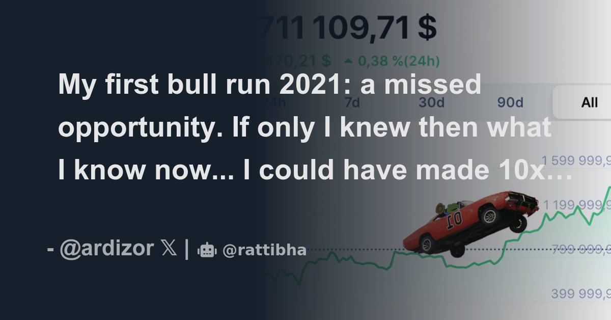 My first bull run 2021: a missed opportunity. If only I knew then what I know now... I could ...