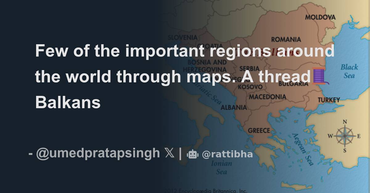 Few of the important regions around the world through maps. A thread🧵 ...