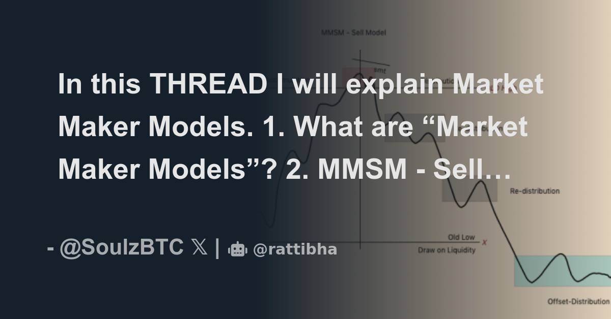 In this THREAD I will explain Market Maker Models. 1. What are “Market ...