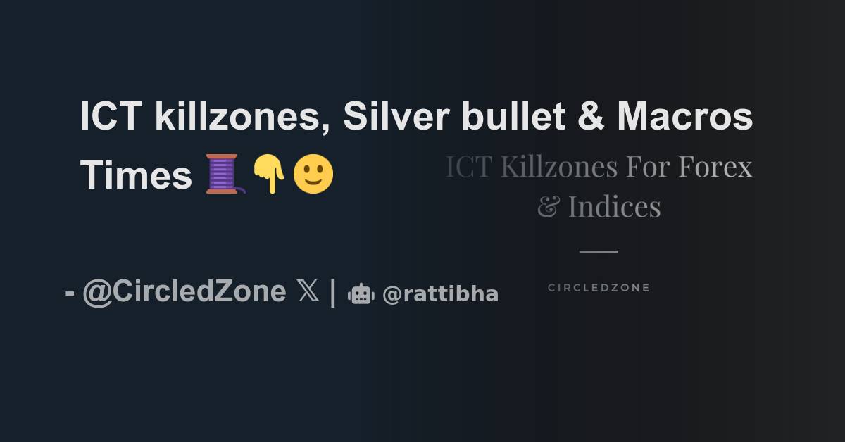 ICT killzones, Silver bullet & Macros Times 🧵👇🙂 - Thread from TheCircledZone @CircledZone - Rattibha