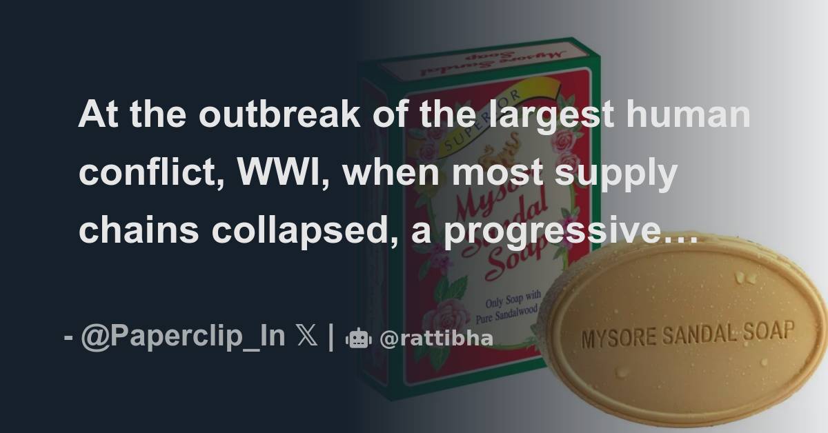 At the outbreak of the largest human conflict, WWI, when most supply ...