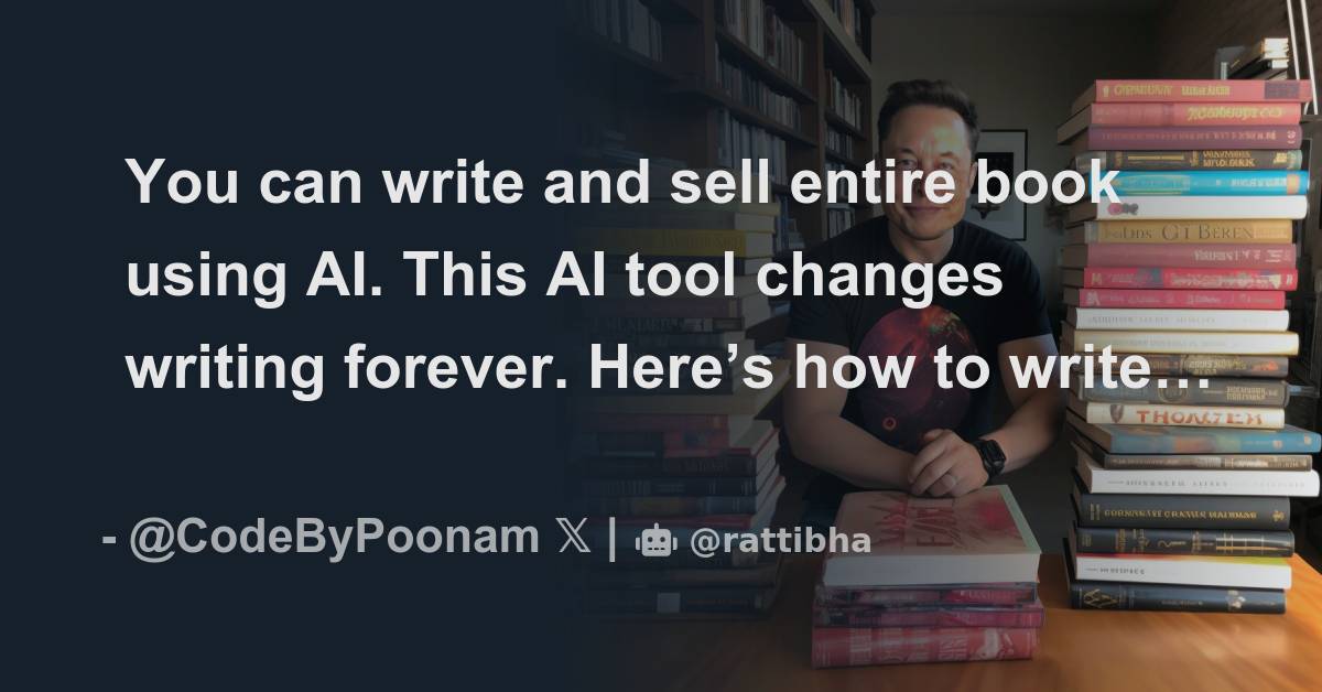 You can write and sell entire book using AI. This AI tool changes ...