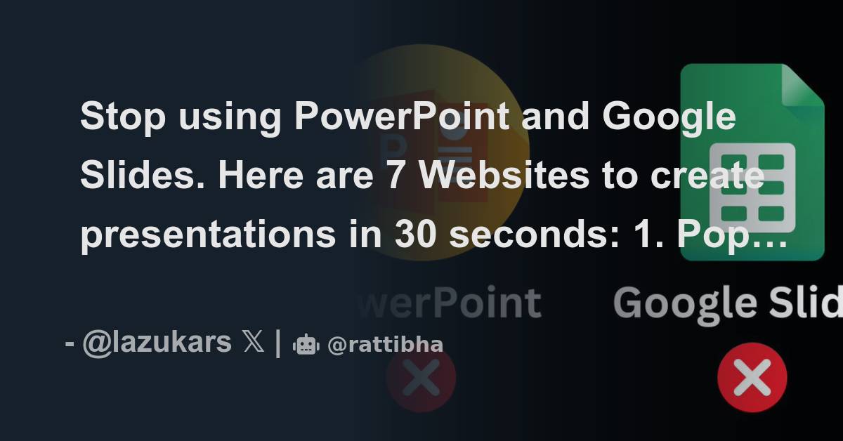 Stop using PowerPoint and Google Slides. Here are 7 Websites to create ...