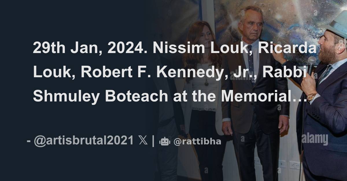 29th Jan, 2024. Nissim Louk, Ricarda Louk, Robert F. Kennedy, Jr ...