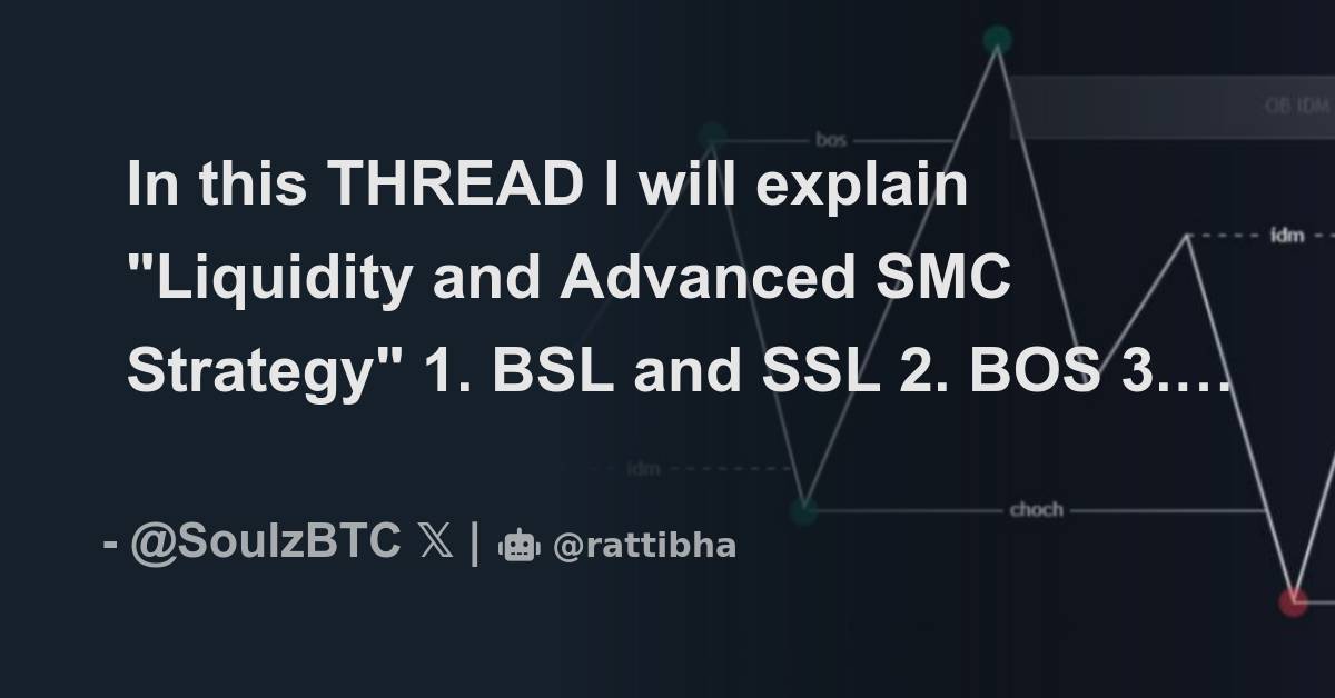 In this THREAD I will explain "Liquidity and Advanced SMC Strategy" 1 ...