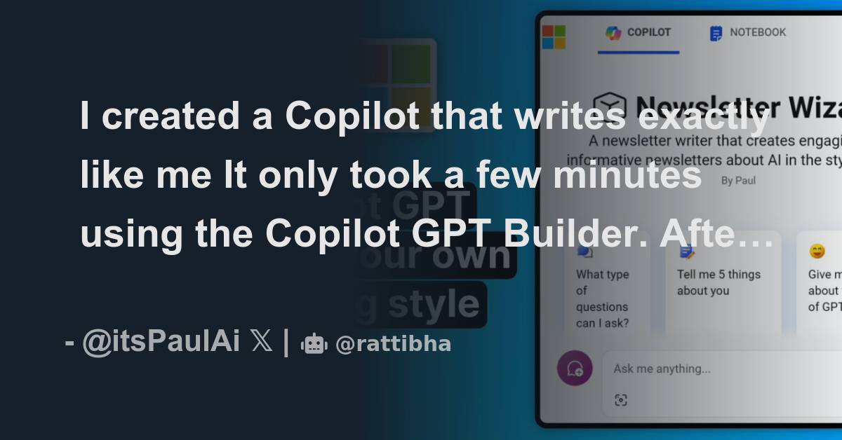 I created a Copilot that writes exactly like me It only took a few ...