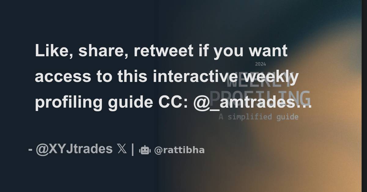 Like, share, retweet if you want access to this interactive weekly profiling guide CC ...