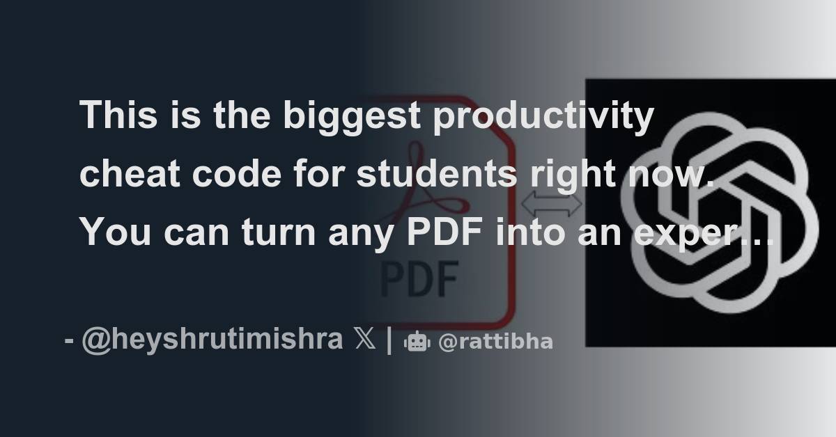 This is the biggest productivity cheat code for students right now. You ...