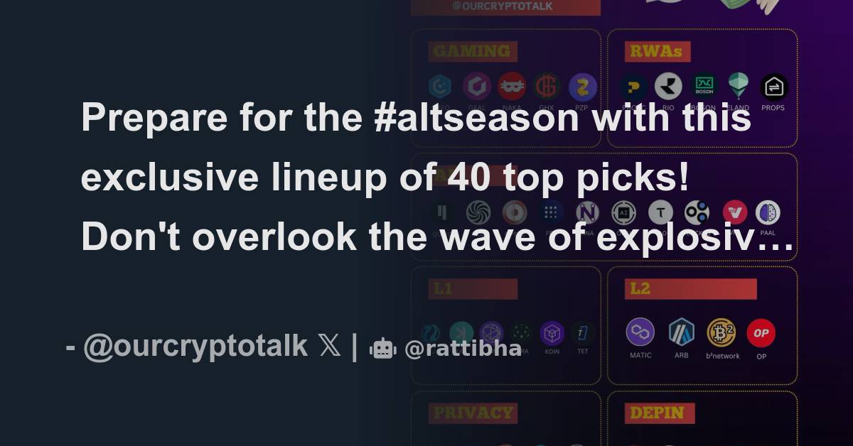 Prepare for the #altseason with this exclusive lineup of 40 top picks ...