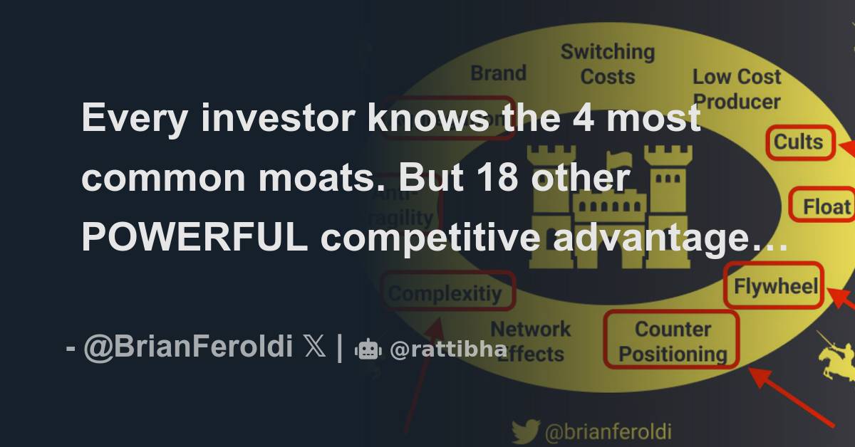 Every investor knows the 4 most common moats. But 18 other POWERFUL ...