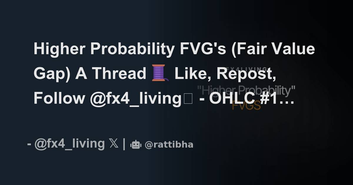 Higher Probability FVG's (Fair Value Gap) A Thread 🧵 Like, Repost ...