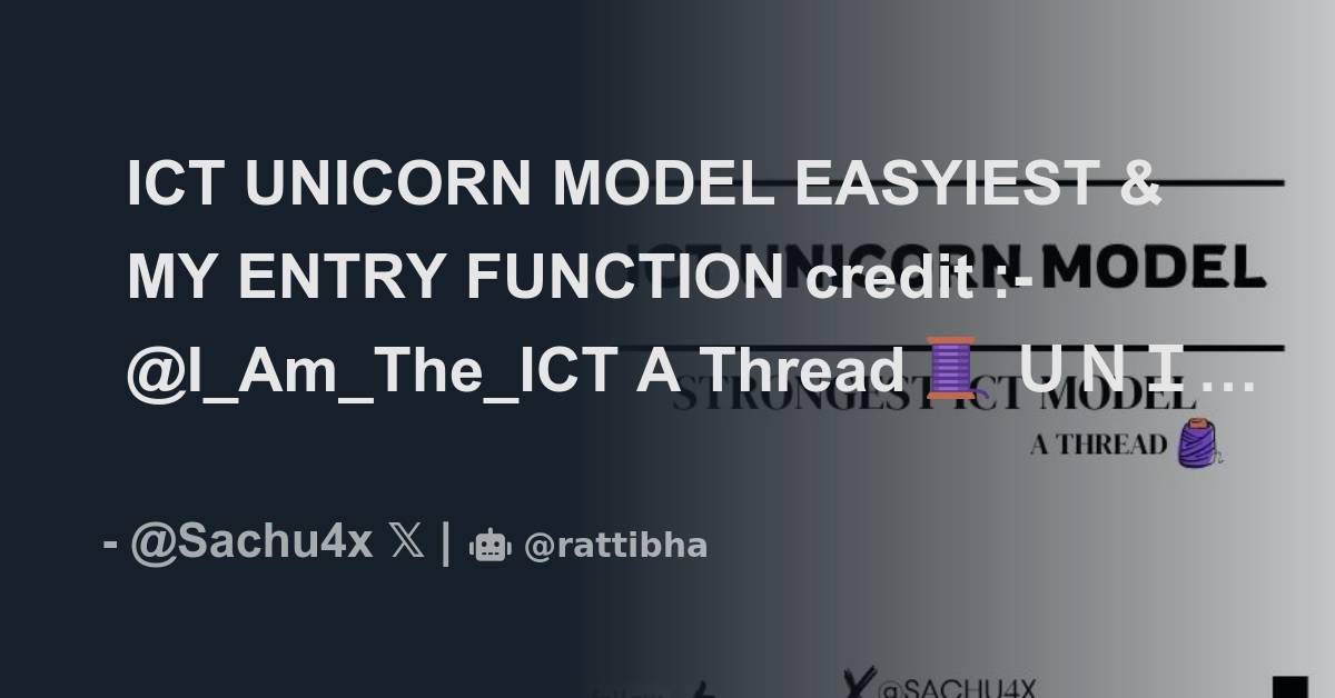 ICT UNICORN MODEL EASYIEST & MY ENTRY FUNCTION credit :- @I_Am_The_ICT ...