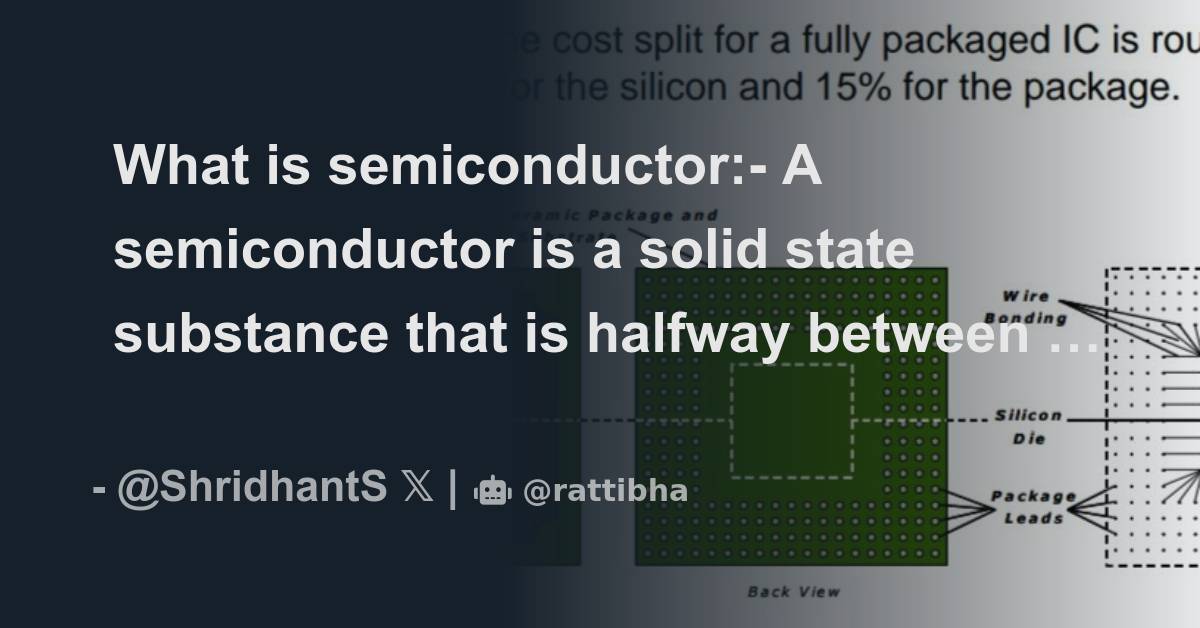 What is semiconductor:- A semiconductor is a solid state substance that is halfway between a ...