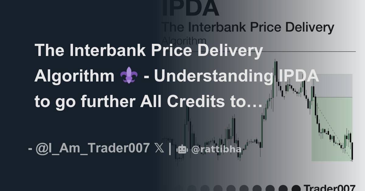 The Interbank Price Delivery Algorithm ⚜️ - Understanding IPDA to go further All Credits to @I ...