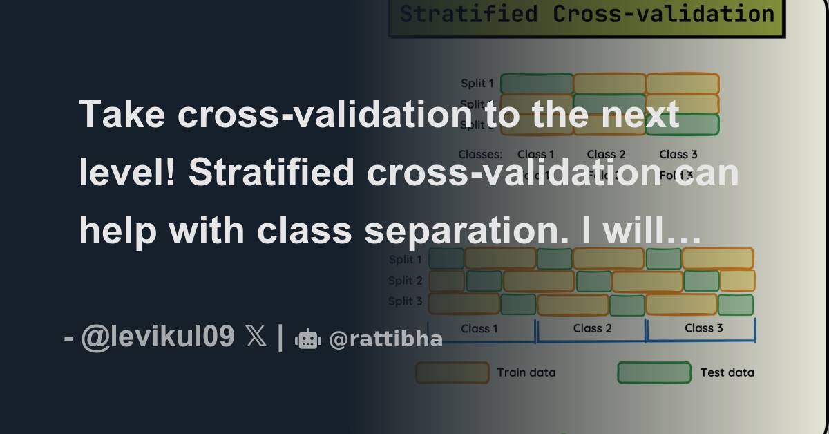 Take cross-validation to the next level! Stratified cross-validation ...