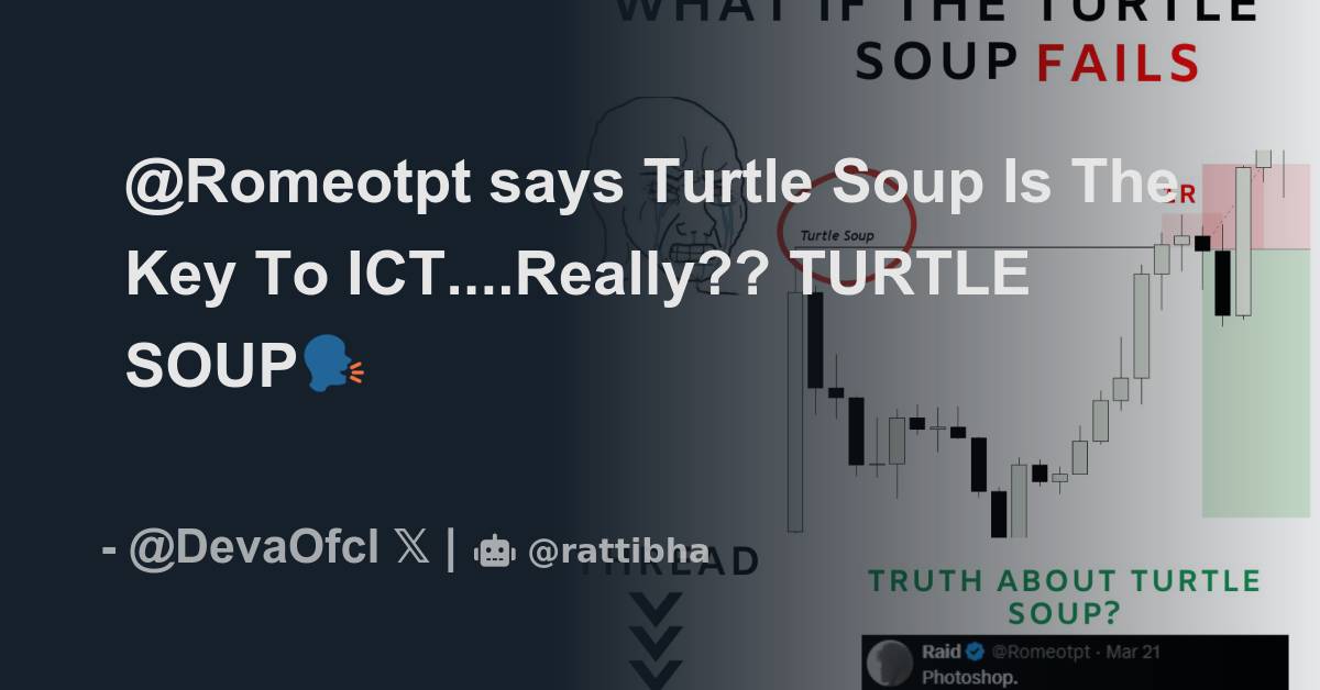 @Romeotpt says Turtle Soup Is The Key To ICT....Really?? - Thread from ...