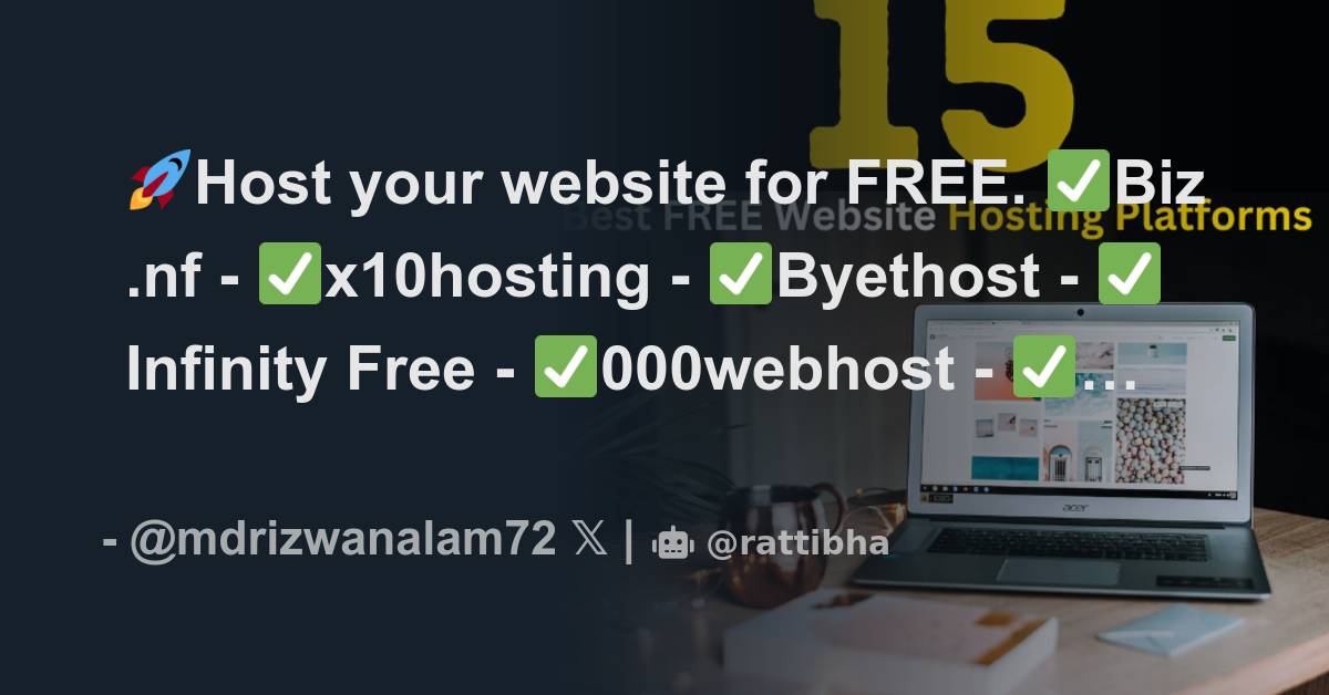 🚀Host your website for FREE. Biz .nf - https://t.co/N4Lr7ZzuJL x10hosting - https://t.co ...