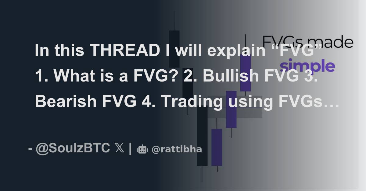 In this THREAD I will explain “FVG” 1. What is a FVG? 2. Bullish FVG 3 ...