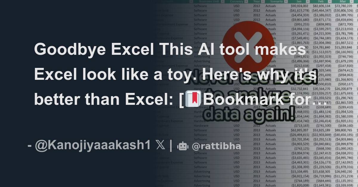 Goodbye Excel This AI tool makes Excel look like a toy. Here's why it's ...
