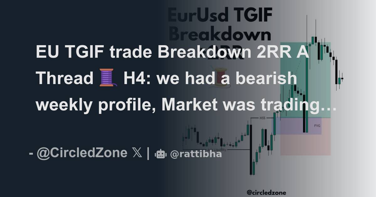 EU TGIF trade Breakdown 2RR A Thread 🧵 - Thread from TheCircledZone ...