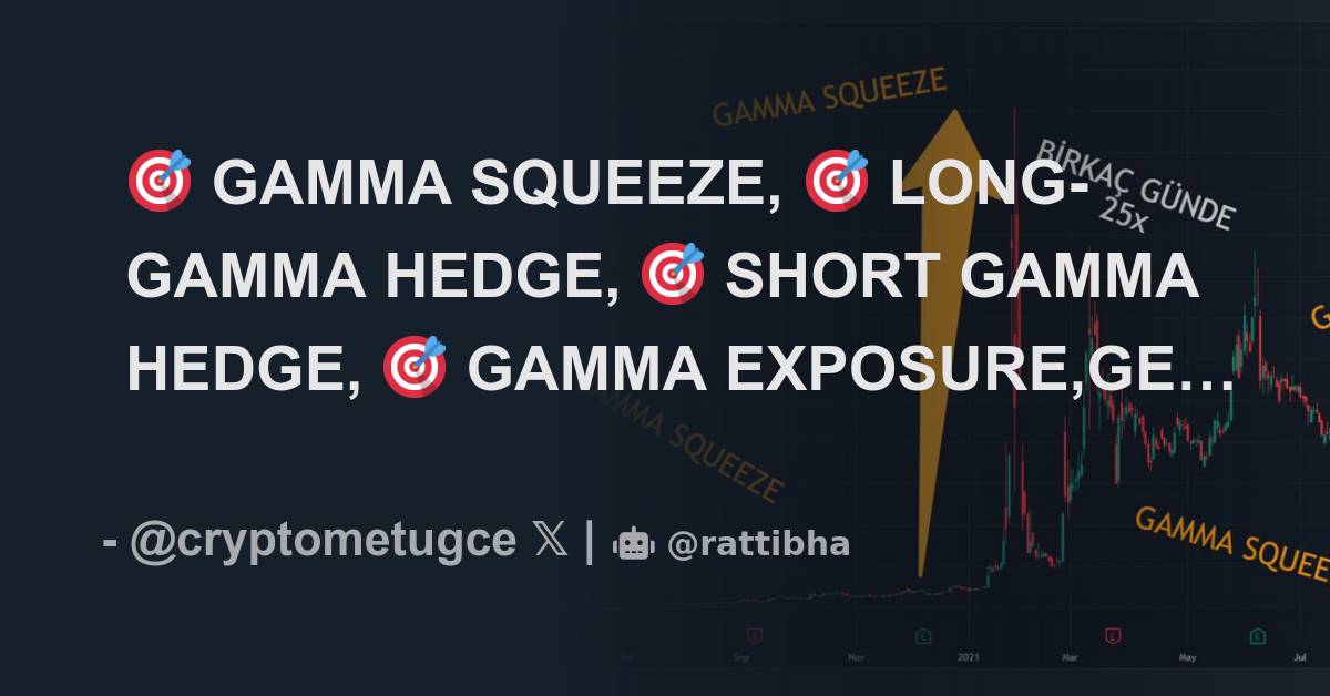 🎯 GAMMA SQUEEZE, 🎯 LONG-GAMMA HEDGE, 🎯 SHORT GAMMA HEDGE, 🎯 GAMMA EXPOSURE,GEX ve 🎯 MARKET MAKER ...