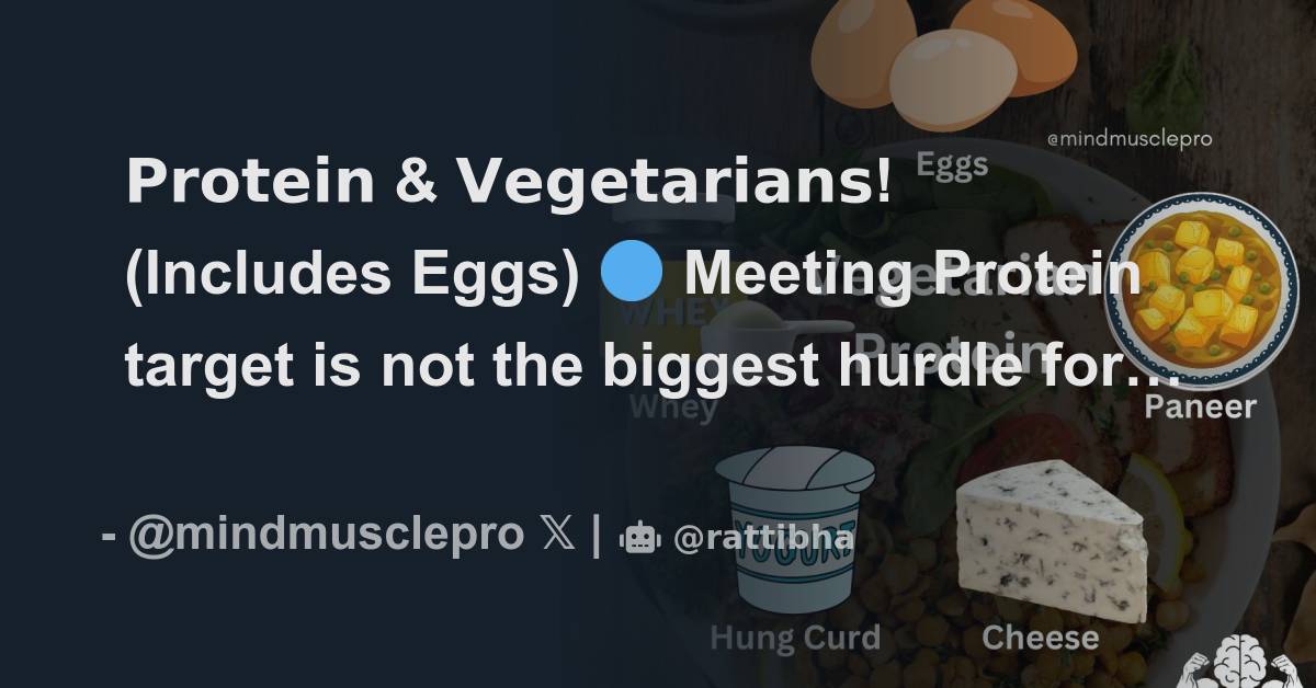 𝗣𝗿𝗼𝘁𝗲𝗶𝗻 & 𝗩𝗲𝗴𝗲𝘁𝗮𝗿𝗶𝗮𝗻𝘀! (Includes Eggs) 🔵 Meeting Protein target is not the biggest hurdle for ...